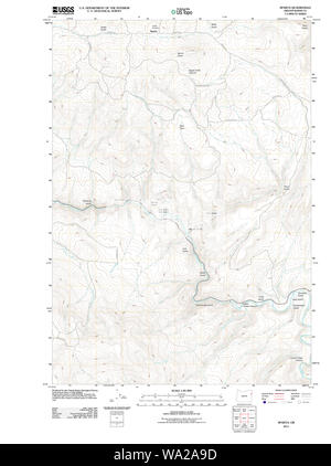 USGS Topo Map Oregon Sparta 20110831 TM Inverted Restoration Stock ...