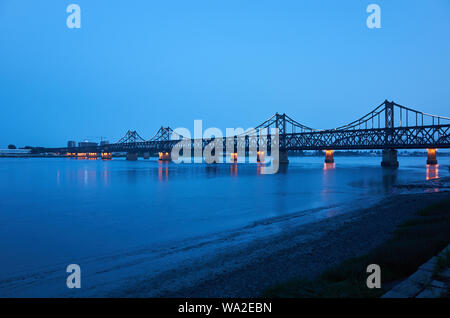 Dandong yalu river bridge Stock Photo - Alamy