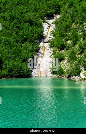 Beautiful view of Koman Lake with mountains near Shkoder, Albania Stock ...