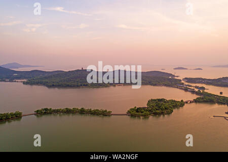 Landscape of the Yuantouzhu, or "Turtle Head Isle", China's top tourist resort for viewing ...