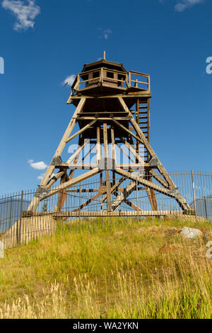 Old Fire Tower (Guardian of the Gulch) silhouette, Helena, Montana ...