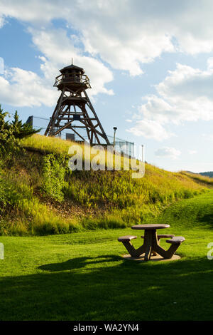 Old Fire Tower (Guardian of the Gulch) silhouette, Helena, Montana ...