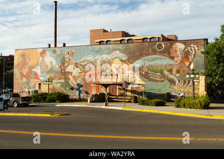 Women's Mural, Livestock Building, Helena, Montana, USA Stock Photo - Alamy