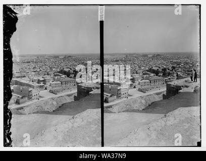 Bird's-eye view of city, possibly Aleppo. 1898, Syria, Aleppo Stock ...