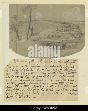 Bivouaced in the rifle pits 5th Corps. Morgan collection of Civil War ...