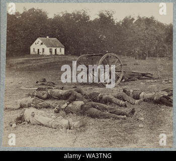 Bodies of Confederate artillerymen near Dunker church , alternate title ...