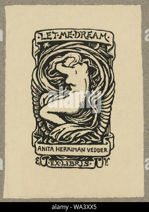 Bookplate of Anita Herriman Vedder, Rome, Italy Stock Photo - Alamy