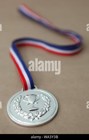 Close up of a sliver medal Stock Photo - Alamy
