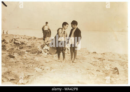 Boys picking over garbage on the dumps. Boston, Mass Stock Photo - Alamy