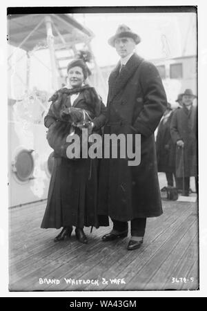 Brand Whitlock and wife Stock Photo - Alamy