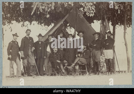 Brig. General J. H. Ledlie and staff Stock Photo - Alamy