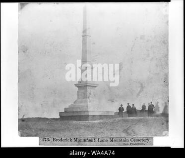 The Broderick Monument at Lone Mountain Cemetery in San Francisco ...