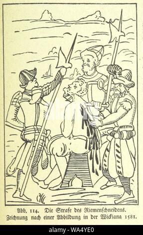 Die Strafe des Riemenschneidens Wickiana 1581 Stock Photo - Alamy