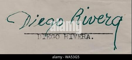 Diego Rivera signature Stock Photo - Alamy
