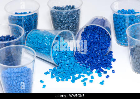 dyed plastic polymer resind granulates in laboratory Stock Photo - Alamy