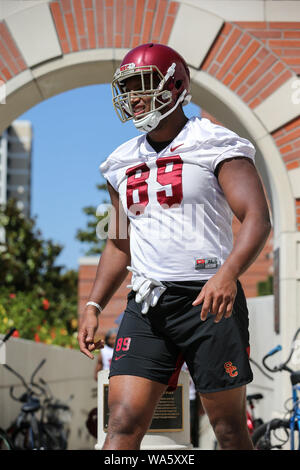 USC Trojans defensive lineman Christian Rector (89) during USC Trojans ...