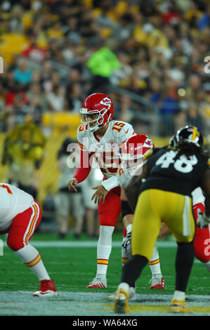 August 17th, 2019: Patrick Mahomes #15 during the Pittsburgh Steelers ...
