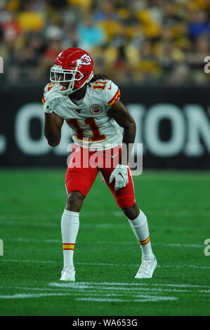 August 17th, 2019: Demarcus Robinson #11 during the Pittsburgh Steelers ...