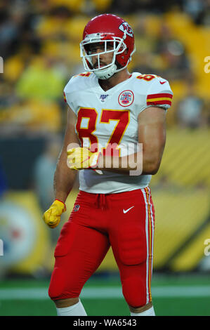 August 17th, 2019: Travis Kelce #87 during the Pittsburgh Steelers vs ...