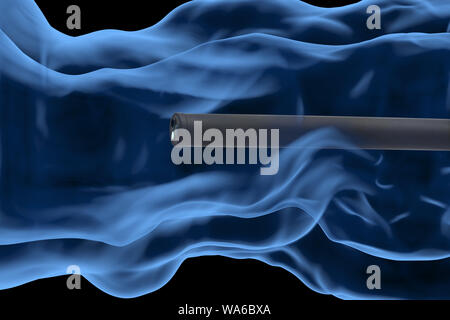 Colonoscopy technology concept with 3d rendering endoscope inside of ...