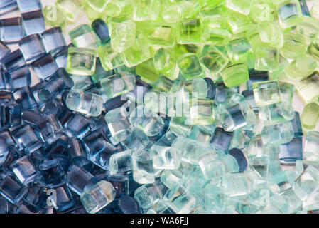 dyed plastic resin for injection molding industry in laboratory Stock ...