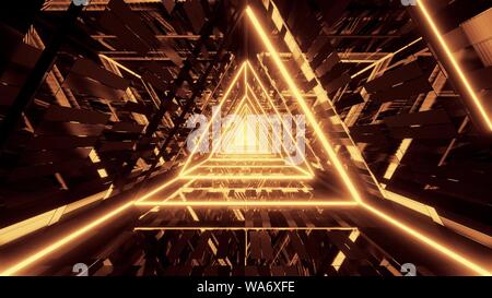abstract glowing golden triangle wireframe background walpaper 3d ...