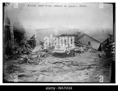 Austin/Dam Flood, wreck of School House, between c1910 and c1915 Stock ...