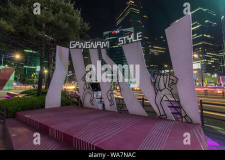 Gangnam Square, Central Seoul, South Korea, panoramic day view Stock ...