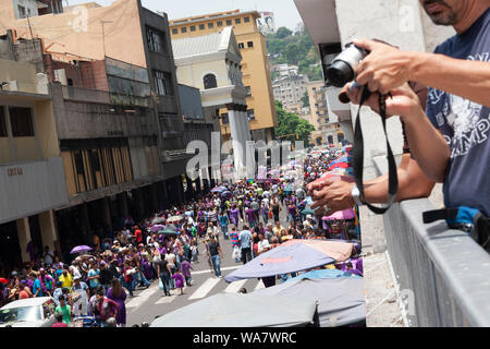 Caracas, Venezuela. People in downtown of Caracas, in time of ...