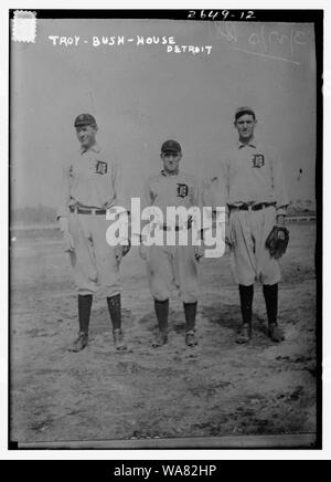 Bun Troy, Donie Bush, and Will 'Fred' House, notable baseball players ...