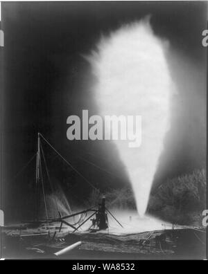 energy,petroleum,oil well burning,Baku,after a photograph,late 19th ...