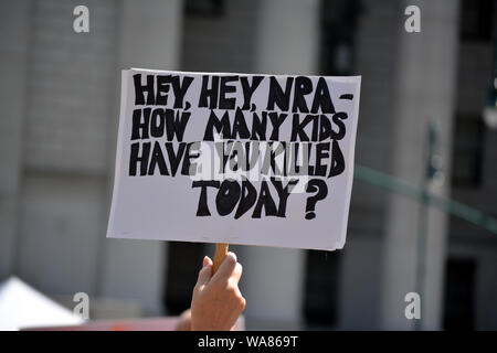 Protest for common sense gun laws in New York City Stock Photo - Alamy