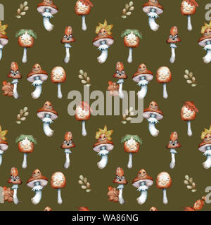 Autumn cartoon line art seamless pumpkins pattern for clothes print and ...