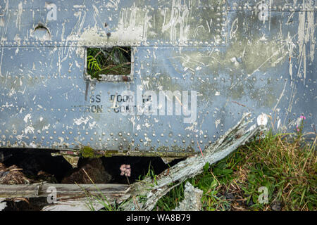 Memorial at the Catalina plane crash site May 1944 on Vatersay island ...