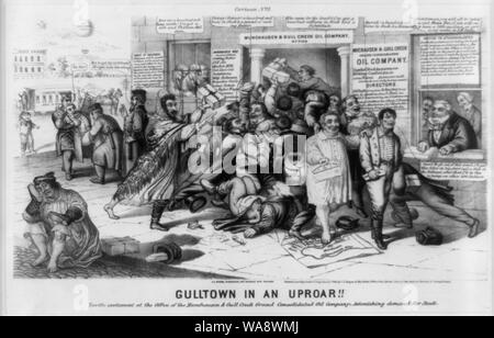 Cartoon. No. 1, Gulltown in an uproar Stock Photo - Alamy