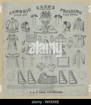 Cash’s loom-made cambric filling, showcasing an early textile product ...