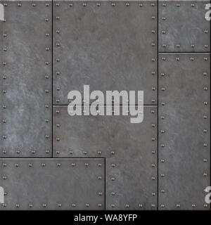 Seamless steampunk steel metal wall plate with rivets normal map ...