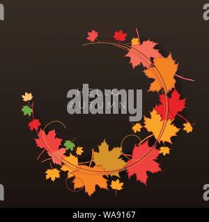 Autumn sale background layout decorate with leaves for shopping sale or ...