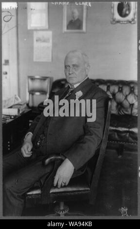 Champ Clark, three-quarter length portrait, seated, facing slightly ...