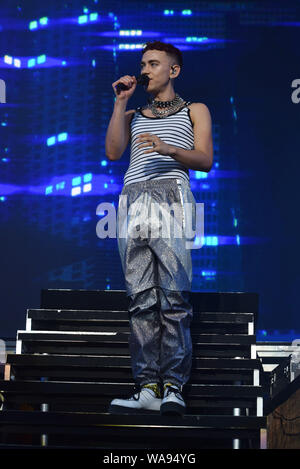 Years & Years performing in concert at Scarborough Open Air Theatre ...