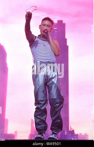 Years & Years performing in concert at Scarborough Open Air Theatre ...