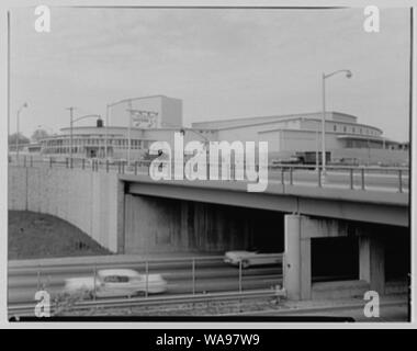 Charles S. Colden Auditorium and School, Queens College. Circular walk ...