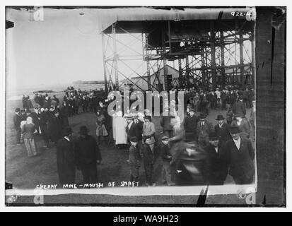 Cherry Mine disaster, crowd at mouth of shaft. The Cherry Mine Disaster ...