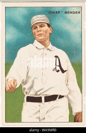 Chief Bender, Philadelphia Athletics, baseball card portrait Stock Photo - Alamy