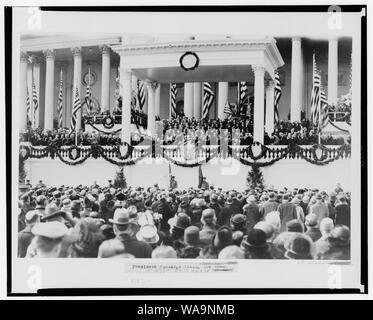 Chief Justice William H. Taft administering the oath of office to ...