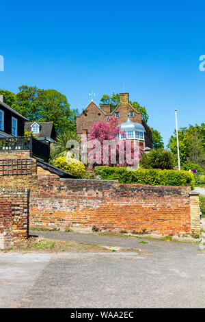Upnor village Kent UK. From across the river Medway seen from Chatham ...