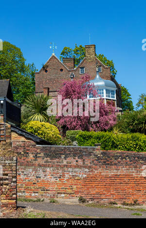 Upnor village Kent UK. From across the river Medway seen from Chatham ...