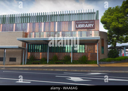 Copper sheets line the walls of the Toowoomba Regional Library ...