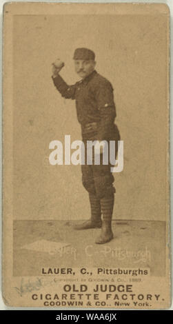 Chuck Lauer, Pittsburgh Alleghenys, baseball card portrait Stock Photo ...