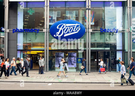 The exterior design and entrance of Boots pharmacy at Stratford ...